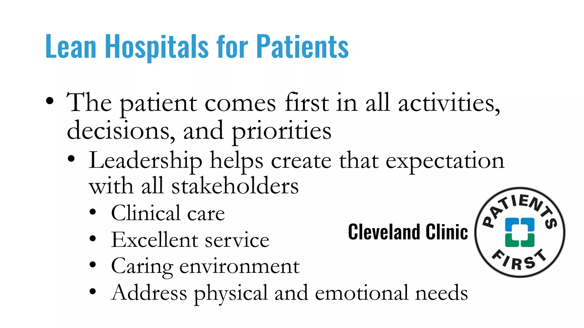 A Vision for Lean Healthcare | PDF