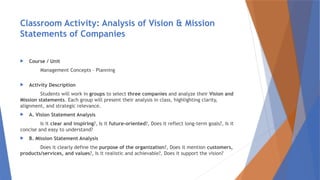 VISION & MISSION Under Management Concepts | PPTX