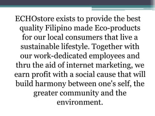 Echo store Vision mission (7 -2-11) | PPTX