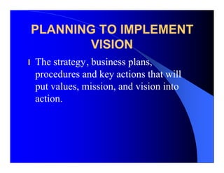 Vision, Mission, and Values | PDF