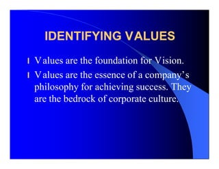 Vision, Mission, and Values | PDF