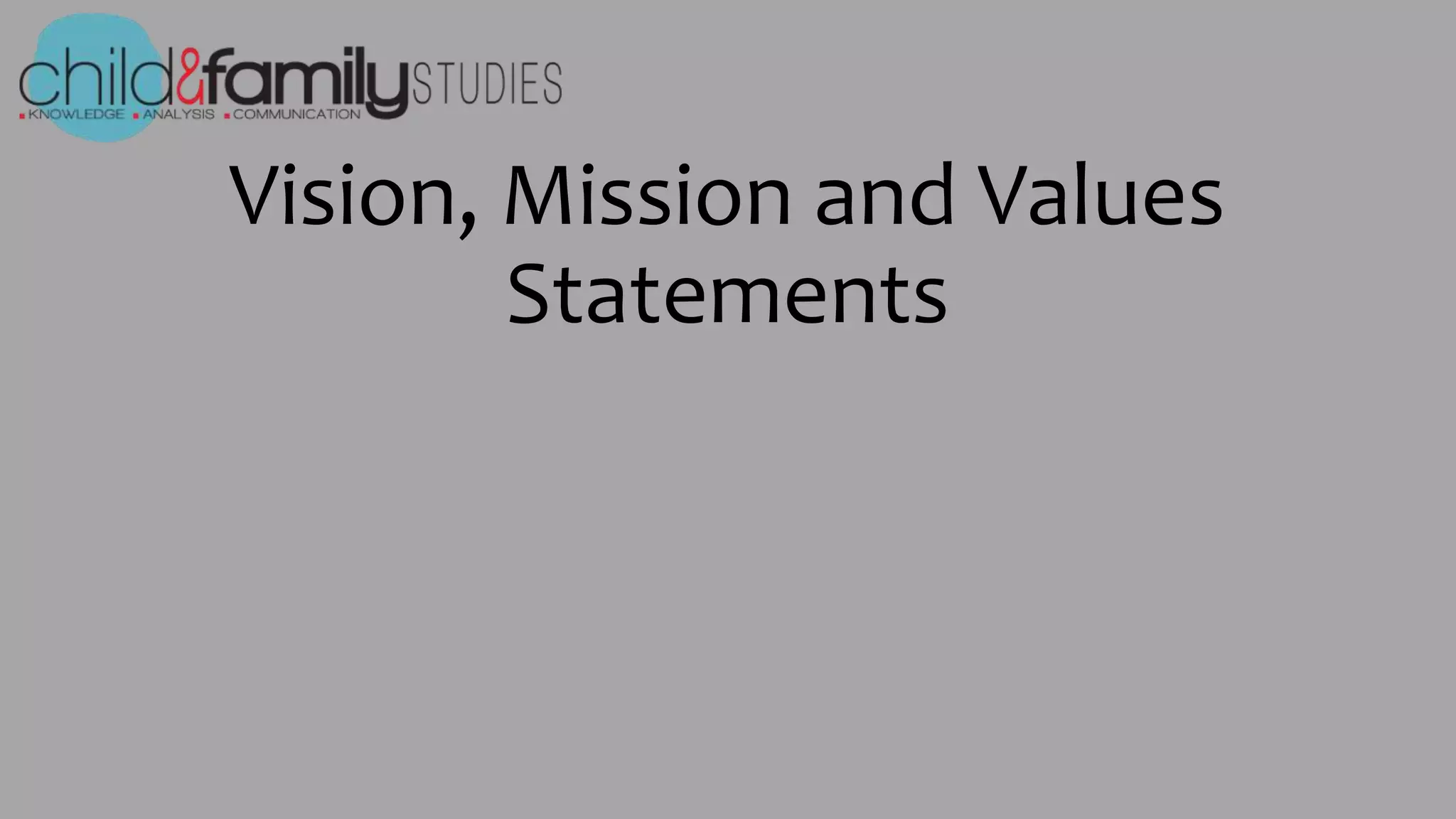 Vision, mission and values statements | PPTX