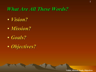 Vision Mission Goals and Objectives for the School Library Media Center ...