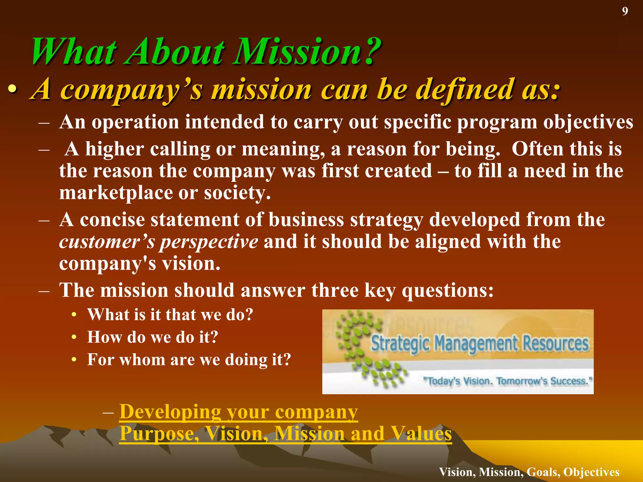 Vision mission goals and objectives for the school library media center ...