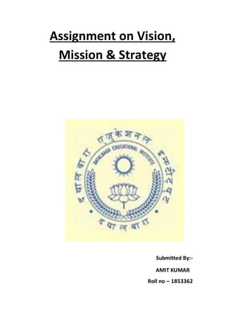 Vision, Mission & Strategy | DOCX