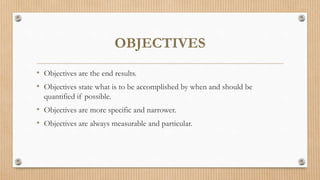 Vision misssion goals and objectives | PPTX