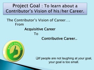 Vision of career. | PPTX