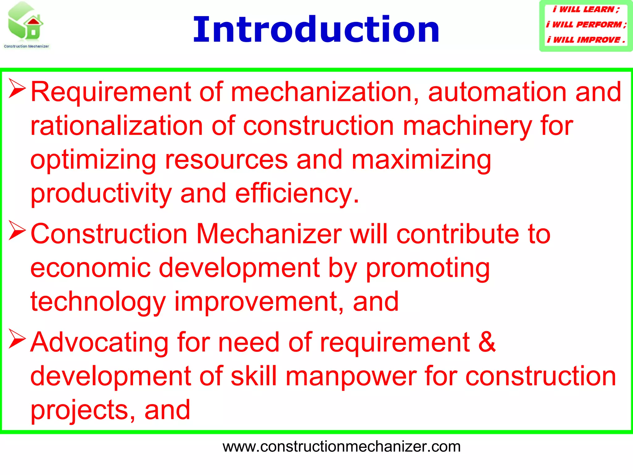 Vision of construction mechanizer | PPT