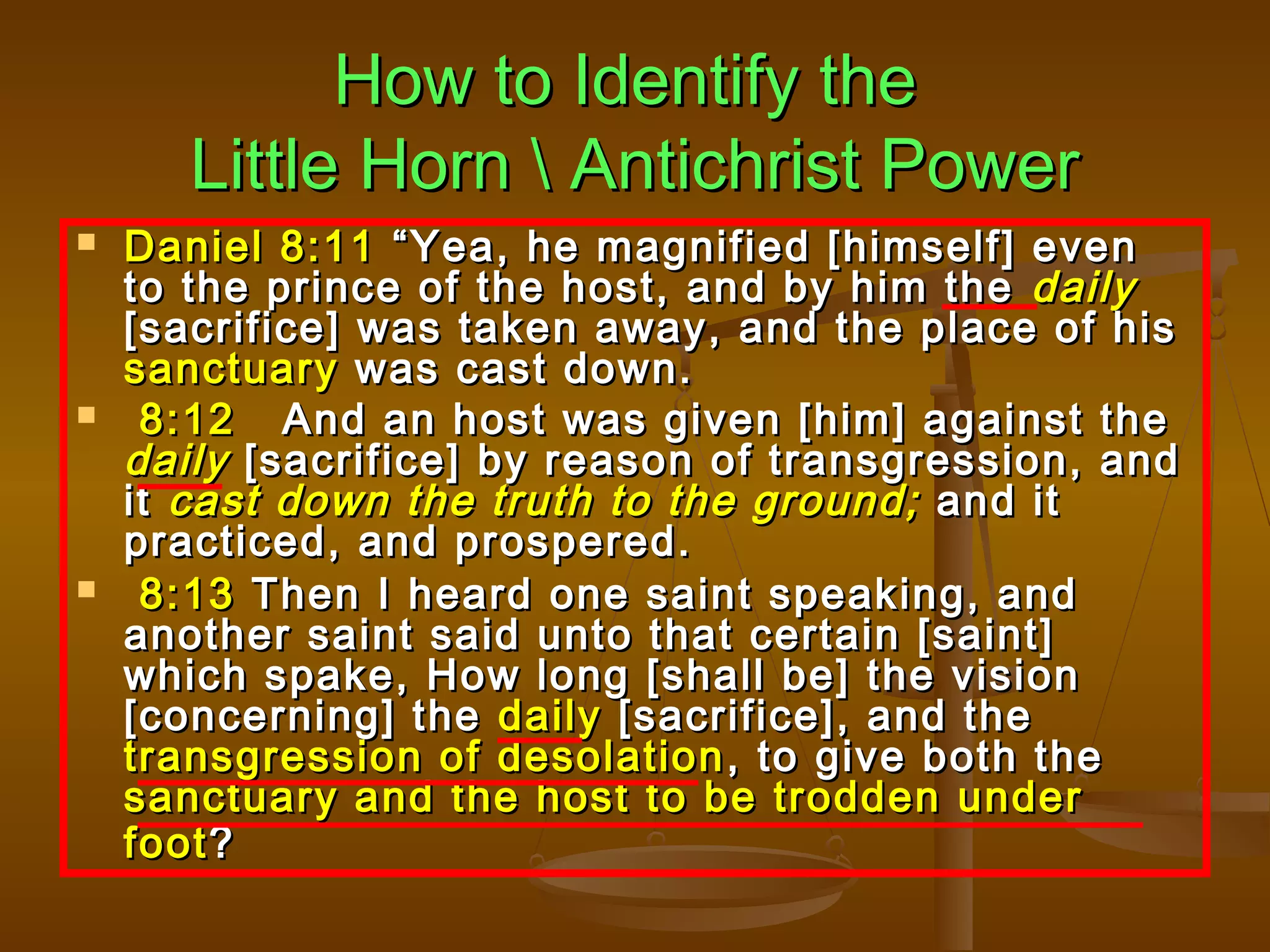 The Vision of Daniel 8 | PPT