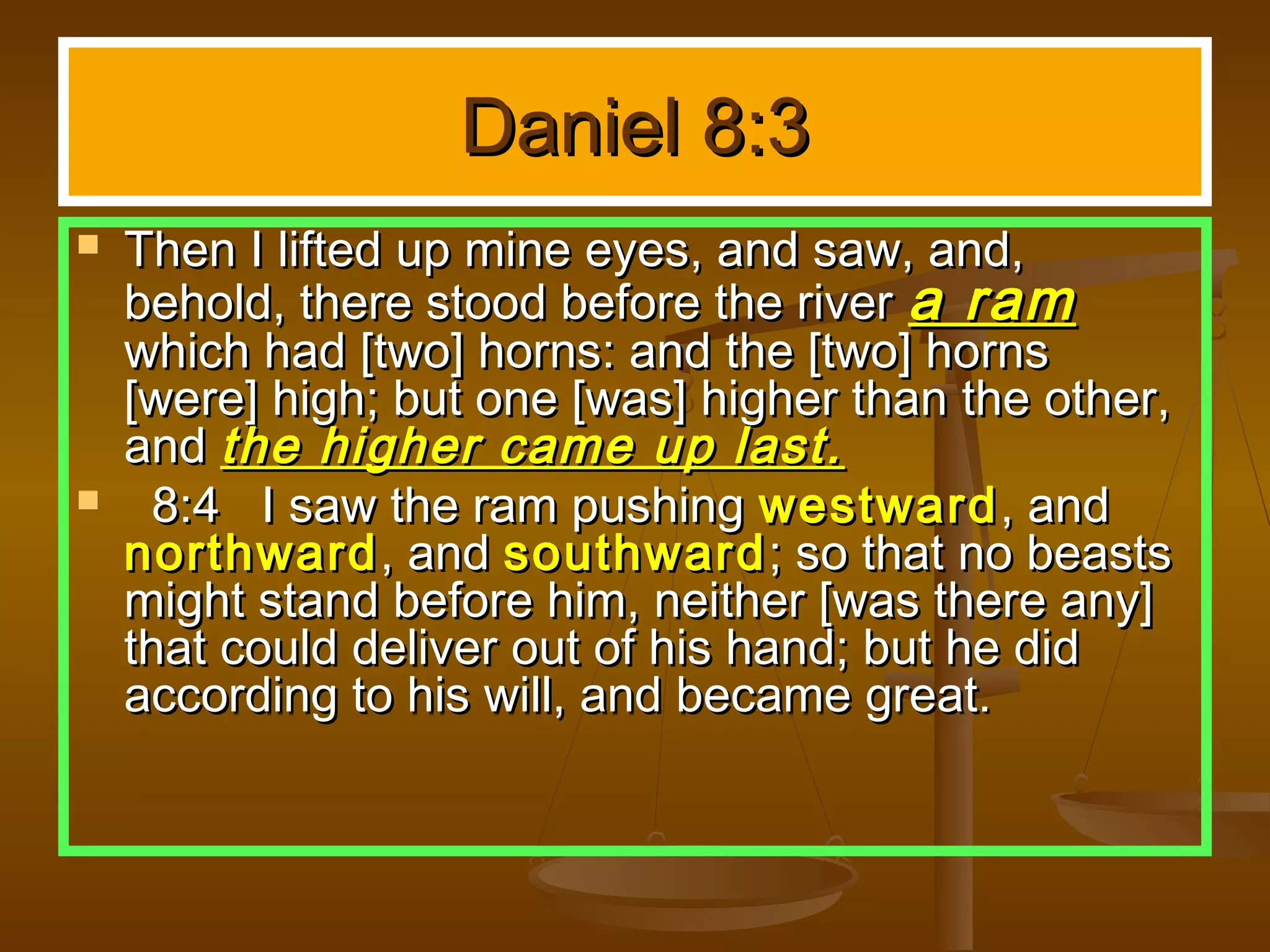 The Vision of Daniel 8 | PPT