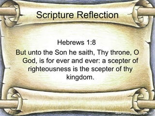 Vision of Jesus His Oil His Scepter His Crown | PPT