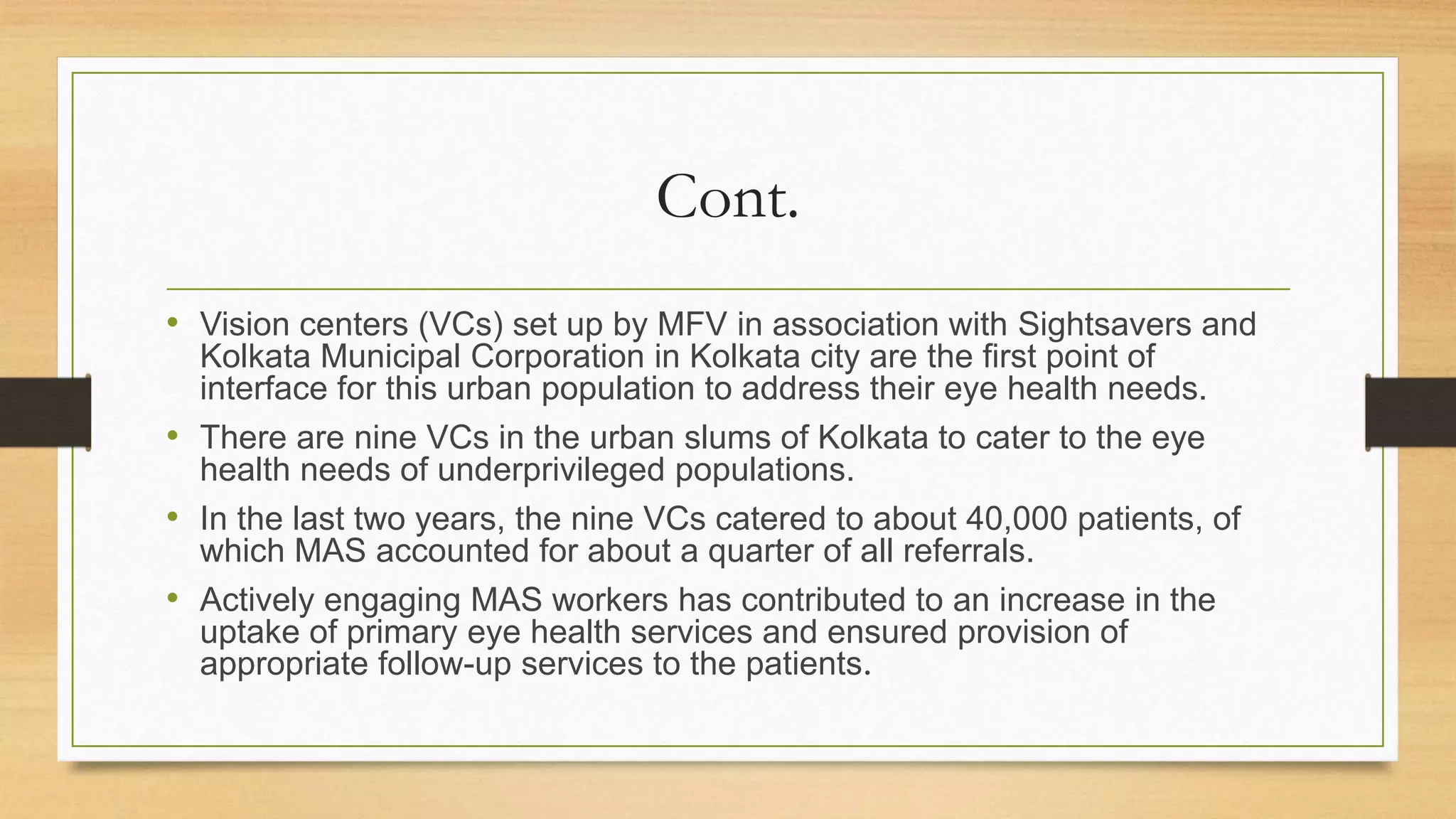 Vision screening and organising eye camps | PPTX