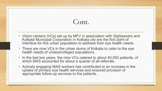 Vision screening and organising eye camps | PPTX