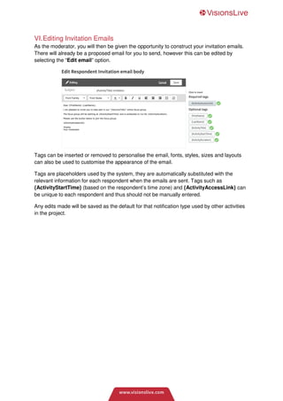Visionslive - How to Create your First Focus Group | PDF