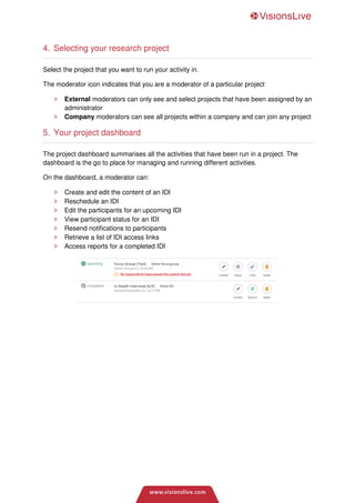Visionslive How to Create your First IDI | PDF