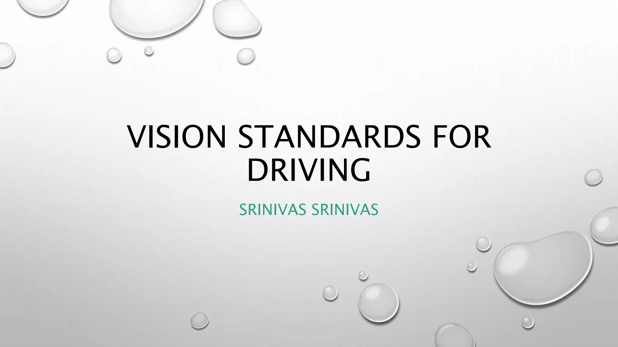 Vision standards for driving in UK | PPTX