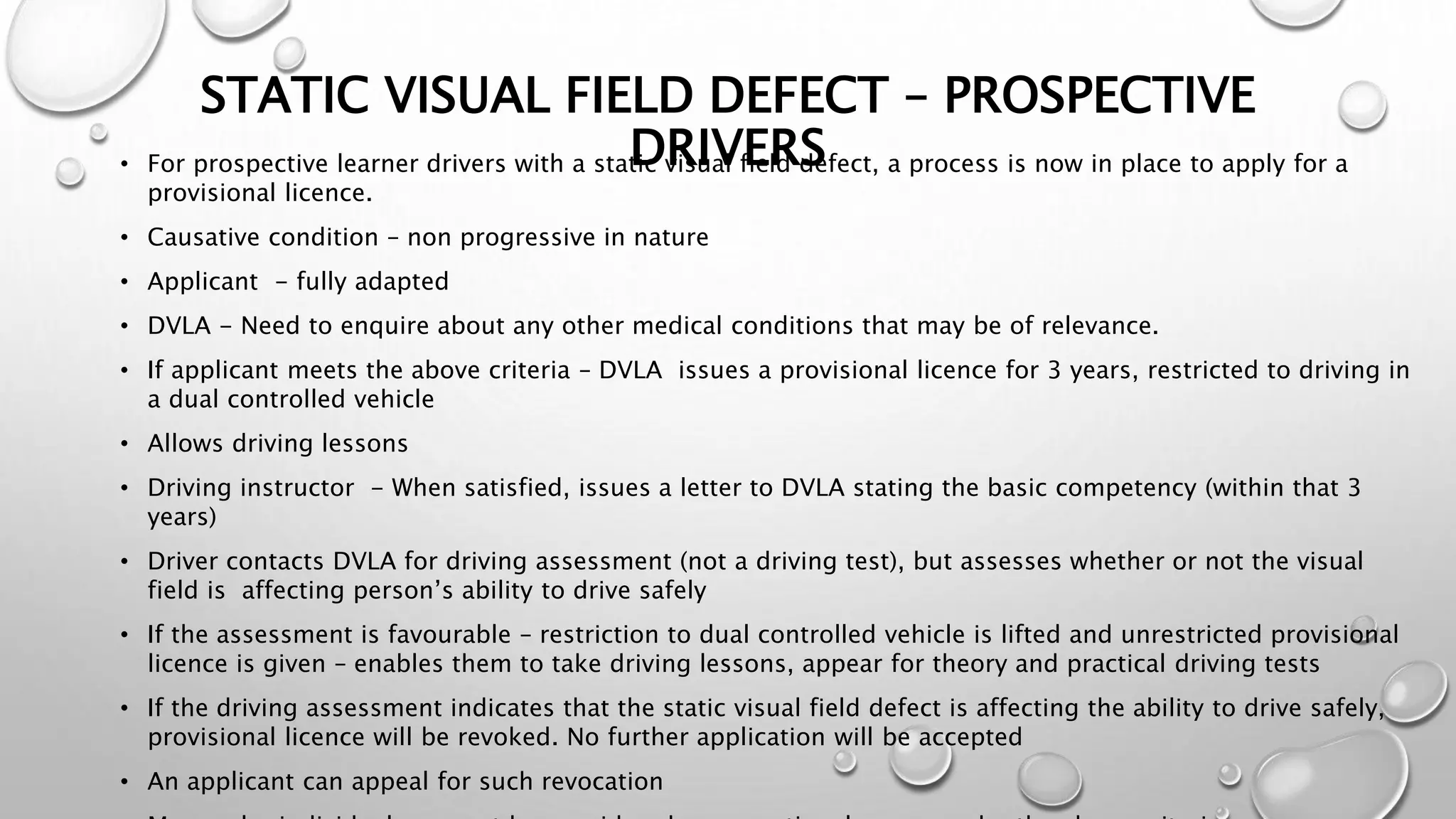 Vision standards for driving in UK | PPTX