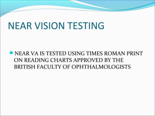 Vision standards for various occupation | PPT