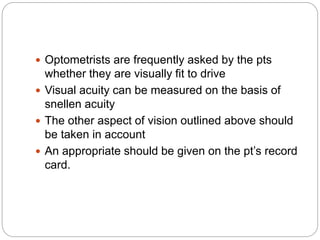Vision standards for various occupation | PPT
