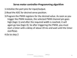 Vision system for robotics and servo controller | PPTX