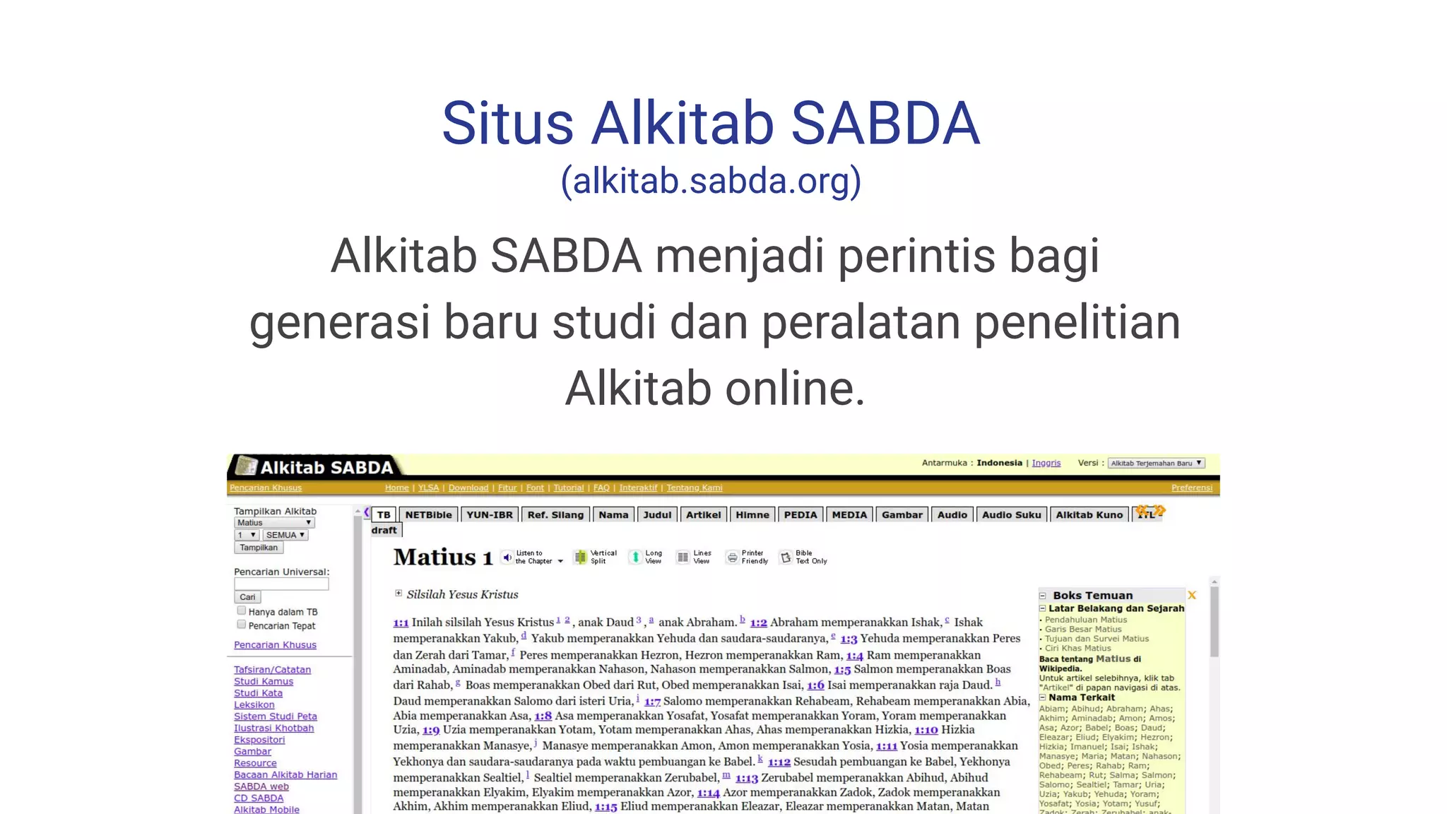 Alkitab Pintar -> Gereja Pintar | PPT