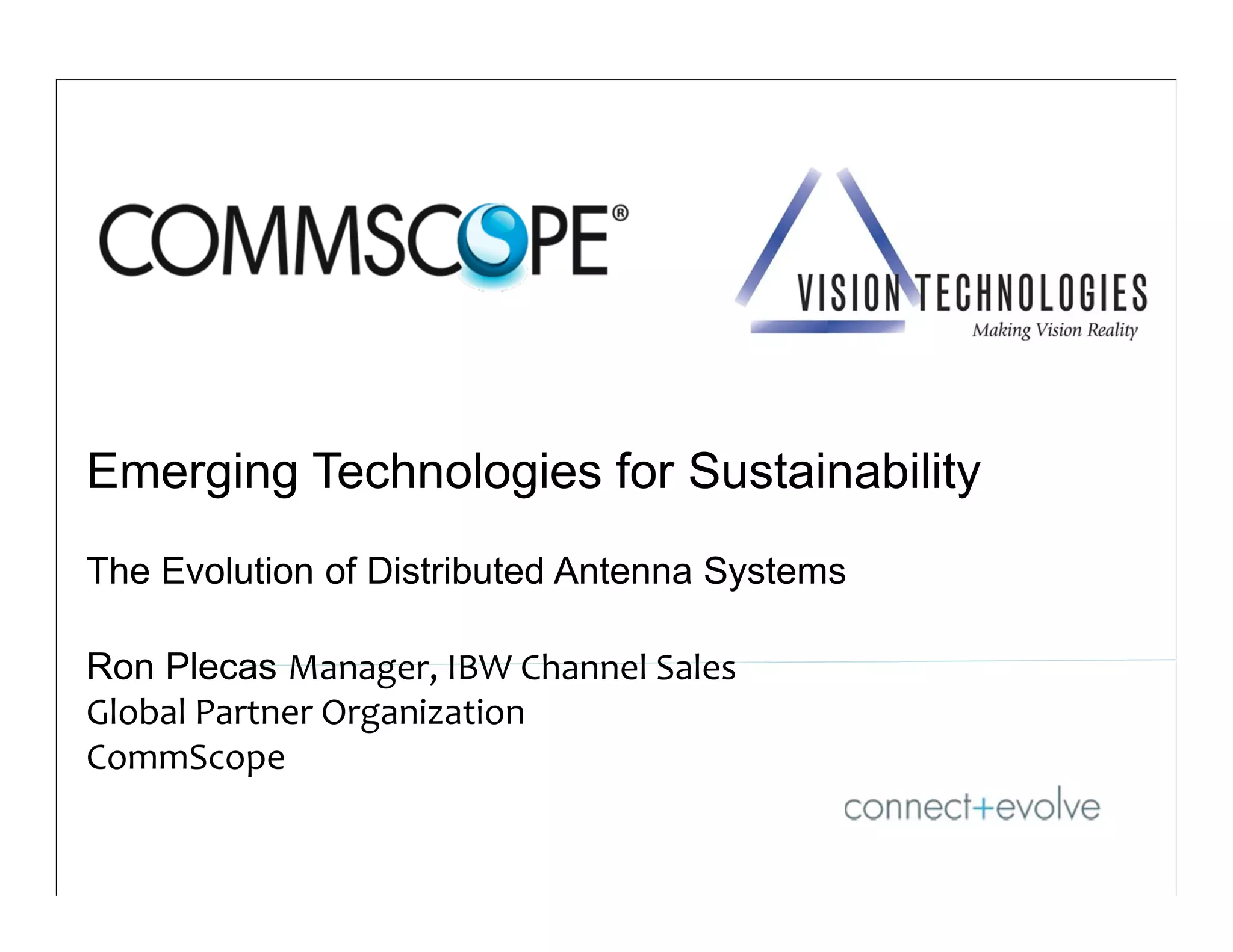 Vision Technologies Commscope Emerging Technologies Event | PDF ...