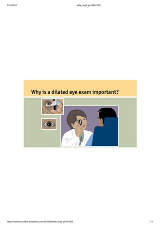Vision test the importance of dilated eye exams | PDF