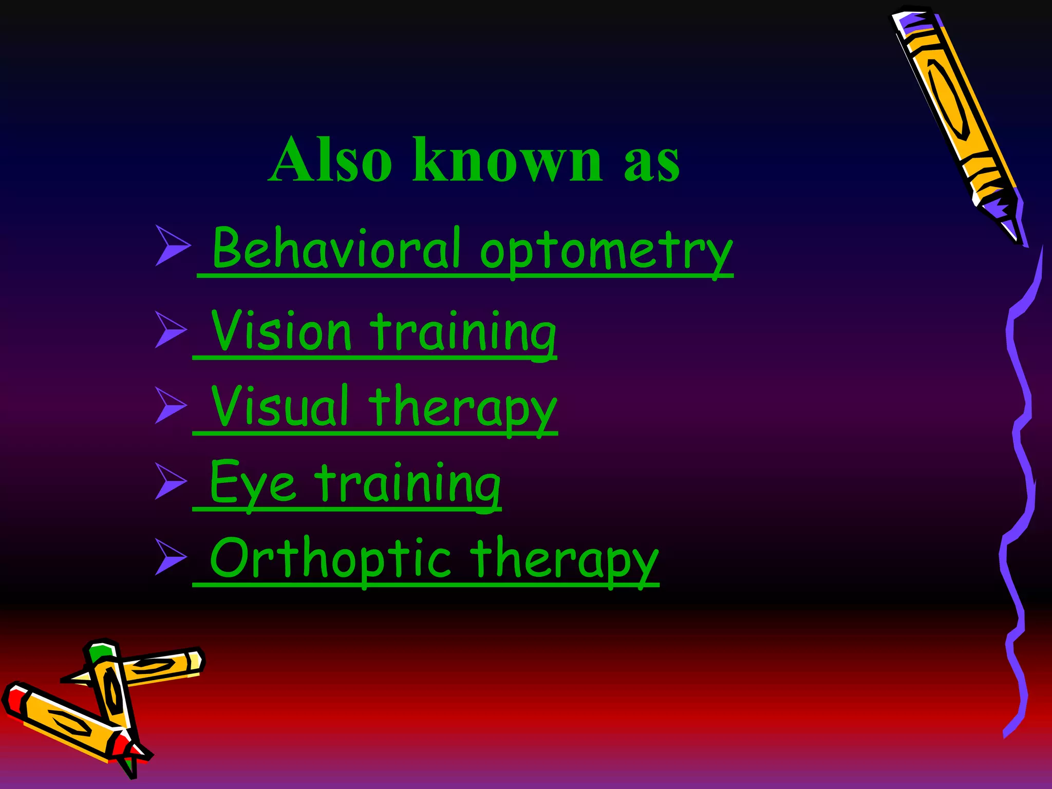 Vision therapy arya | PPT