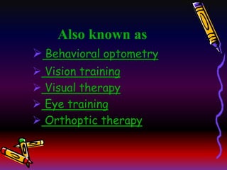 Vision therapy arya | PPT
