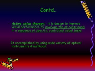 Vision therapy arya | PPT