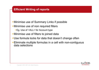 Vision Reporting - Configuration Tips | PDF