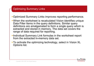 Vision Reporting - Configuration Tips | PDF