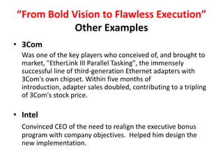 FROM BOLD VISION TO EXECUTION | PPT