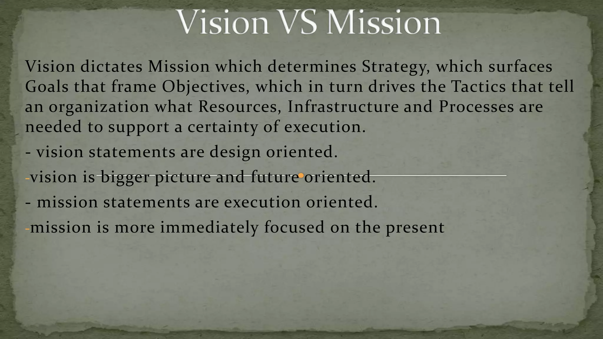 Vision vs mission | PPTX