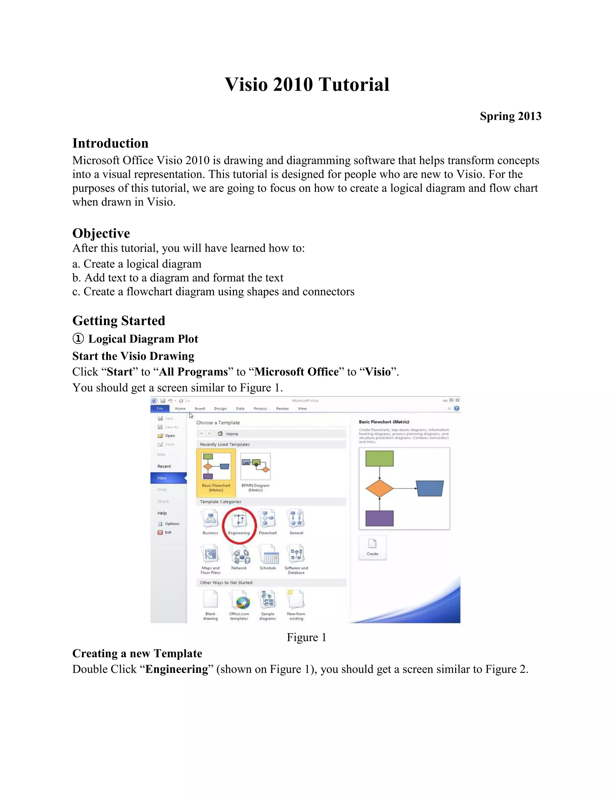 Visio tutorial 2013 | PDF