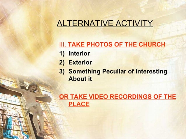 Visita iglesia alternative activity | PPT