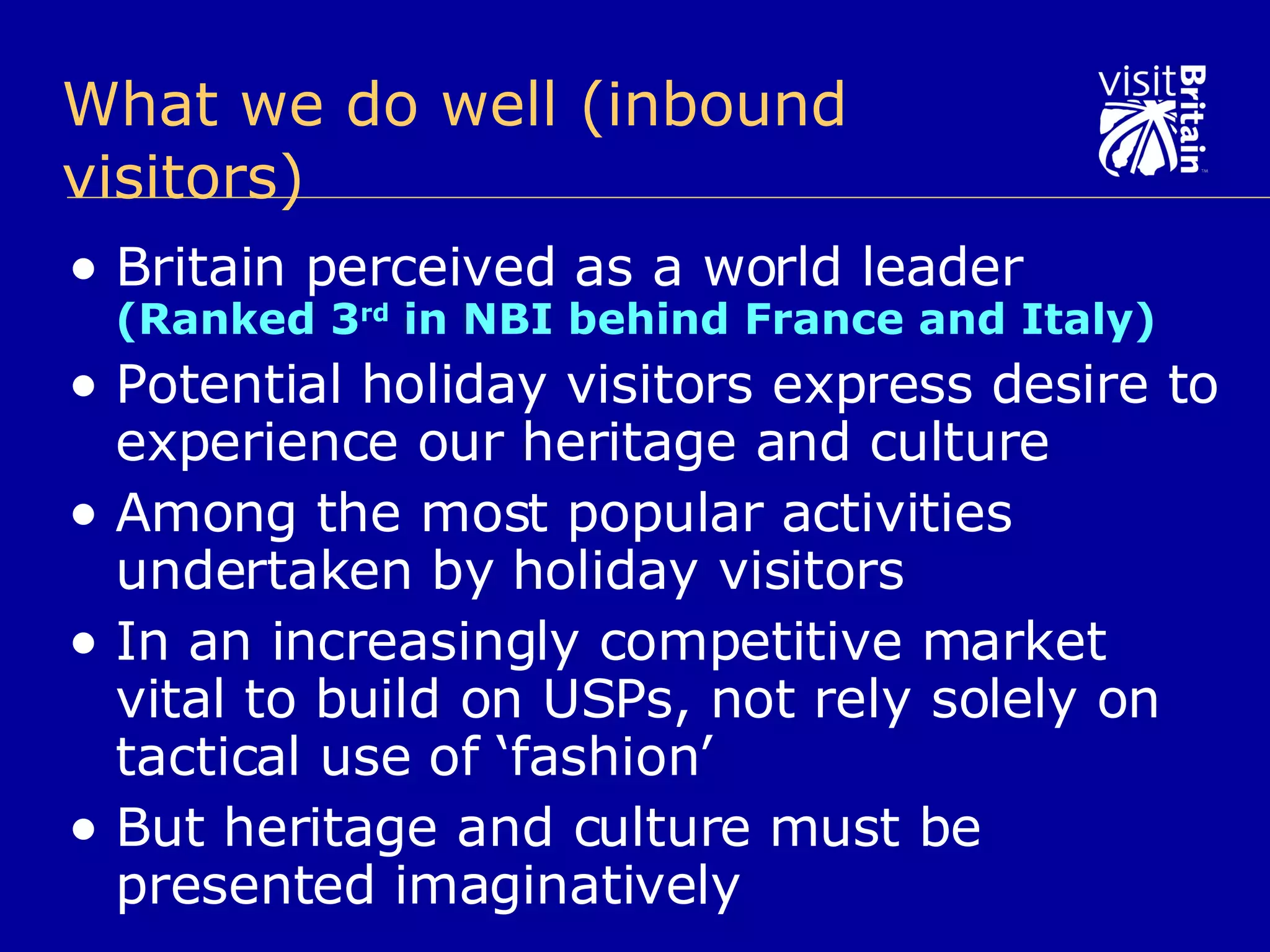 Tourism Trends from Visit Britain | PPT