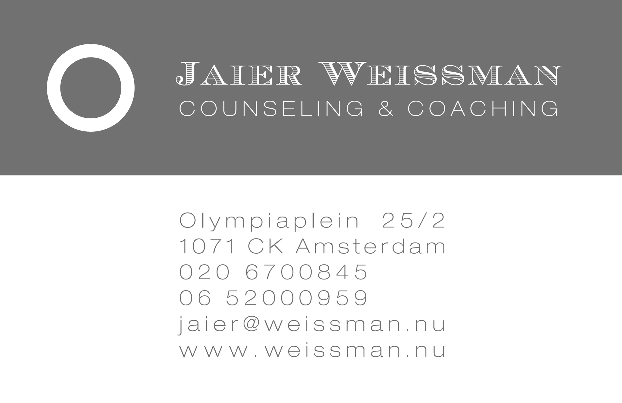 Visite kaart Weissman | PDF