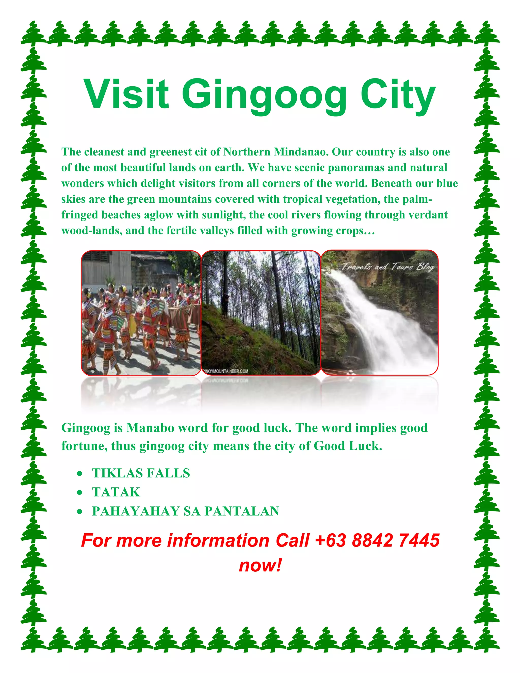 Visit gingoog city | DOCX | Travel Locations | Travel