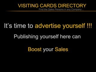 Visiting cards directory | PPT