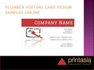 Visiting cards Plumber | PPTX