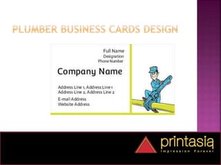Visiting cards Plumber | PPTX