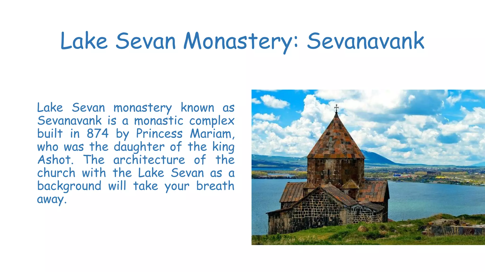 Visiting Lake Sevan - Lake Sevan beach - Lake Sevan Church | PPT