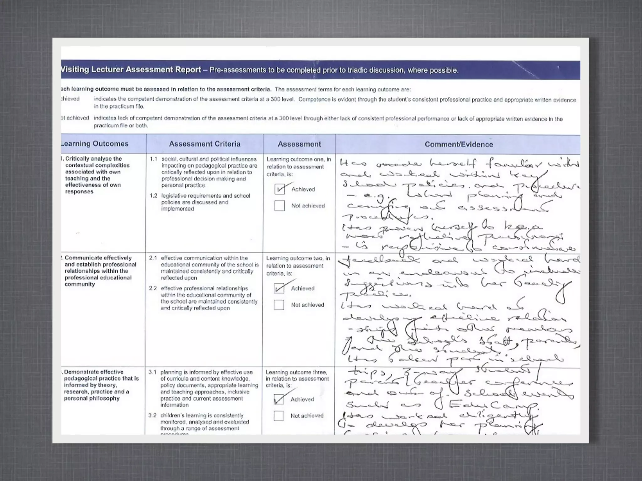 Visiting Lecturer Reports | KEY