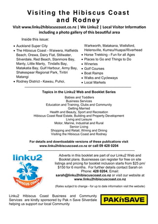 Visiting the Hibiscus Coast and Rodney | PDF