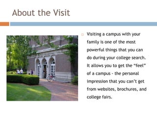 Campus Visit Module | PPTX