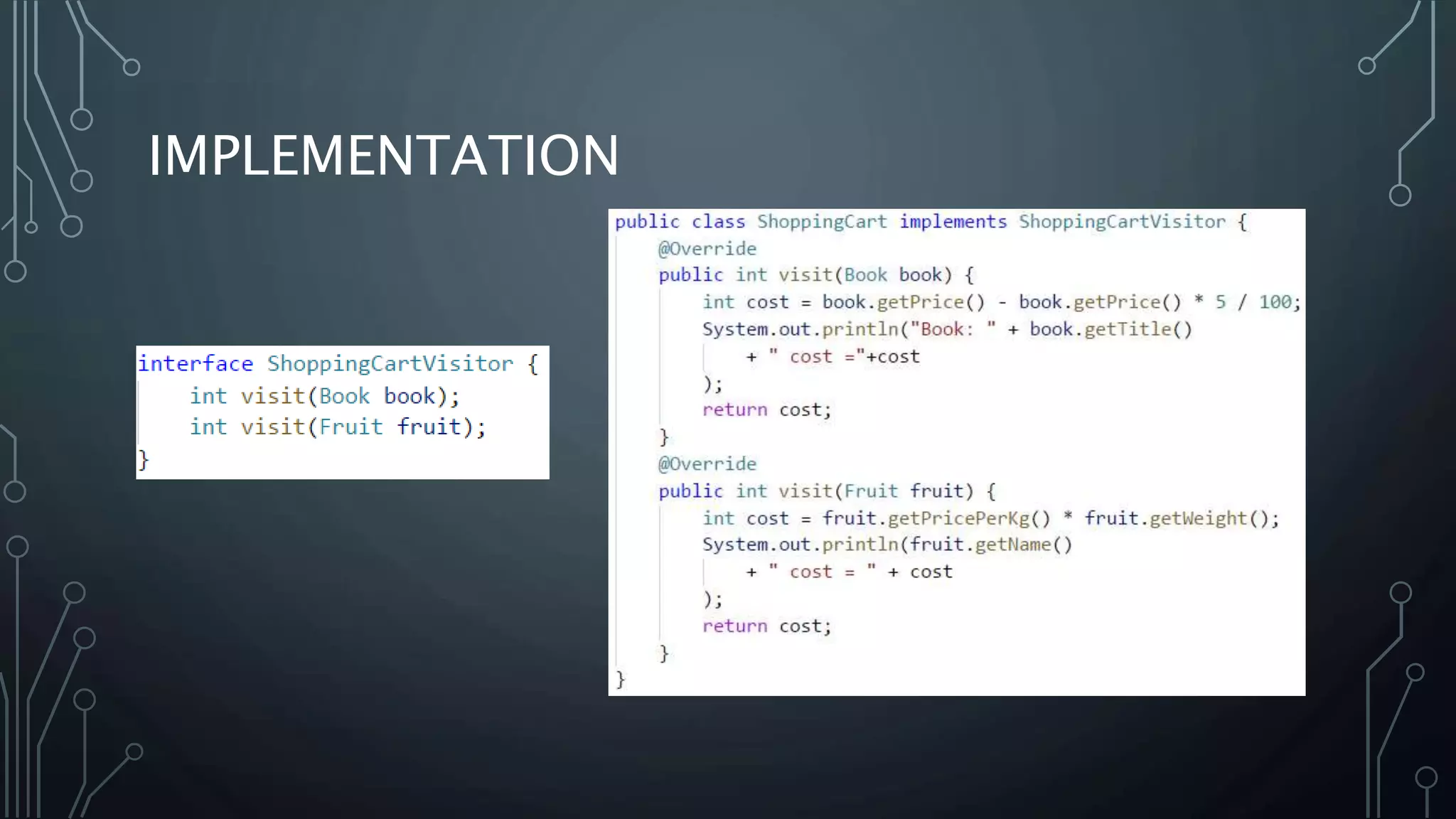 Visitor design pattern | PPTX Visitor design pattern | PPTX