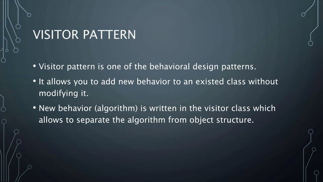 Visitor design pattern | PPTX