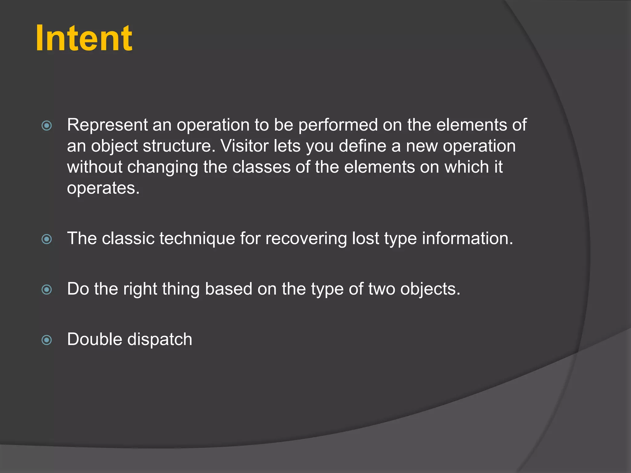 Visitor design patterns | PPTX