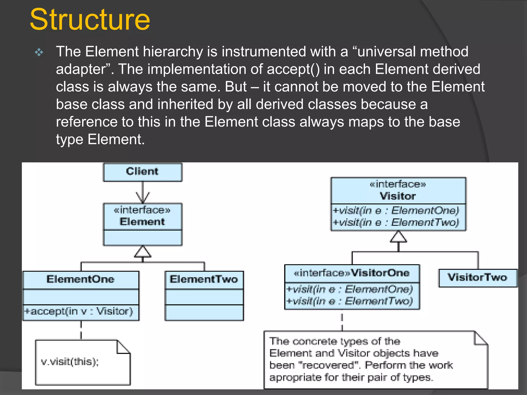 Visitor design patterns | PPTX